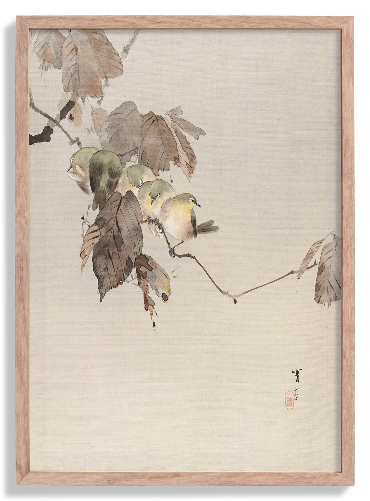 Birds on a Branch by Watanabe Seitei – Japanese Poster – Kuriosis Fine ...
