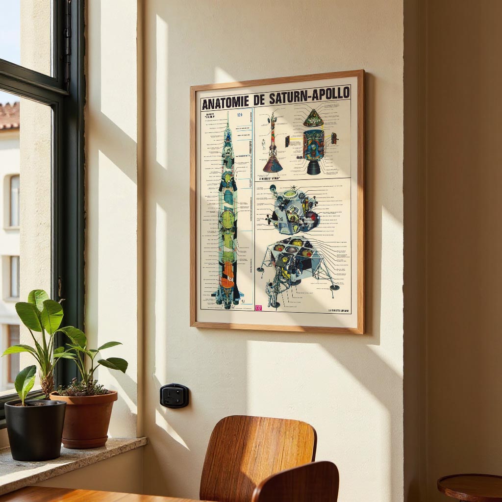 Anatomie de Saturn Apollo Astronomy Poster – Kuriosis Fine Art GmbH